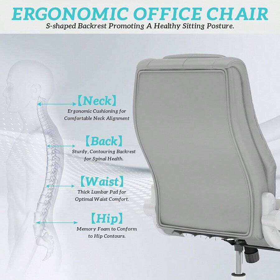 GYI High Back Executive Office Chair, Big And Tall Office Chair 400LBS ...