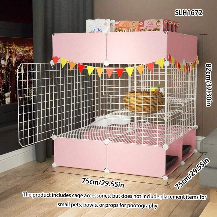 Large Indoor Rabbit Cage With Tray, Home Use Spacious Pet House For ...