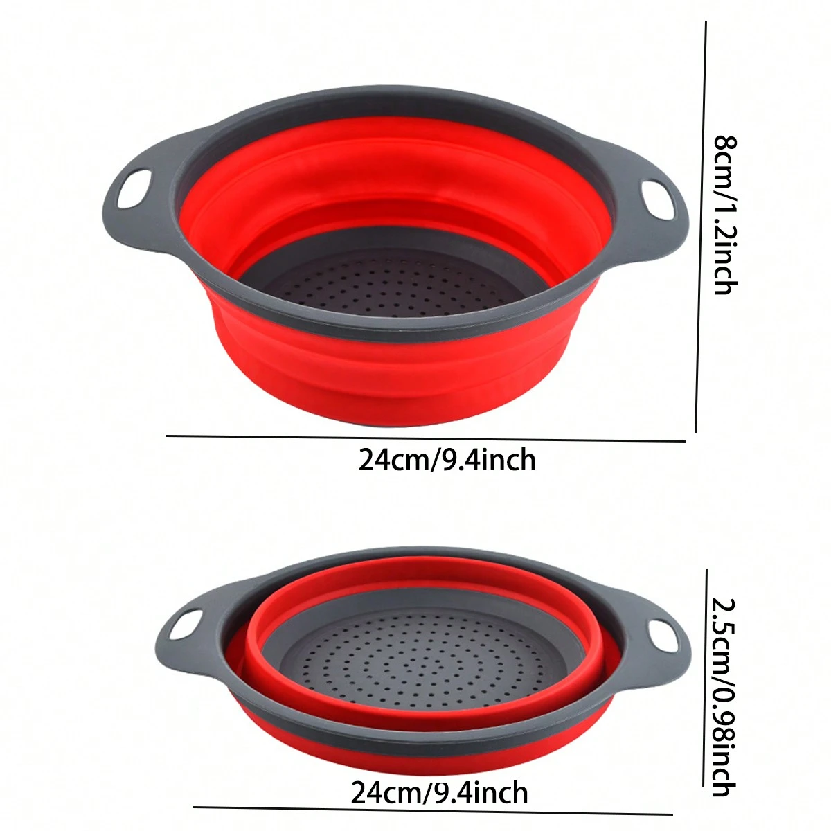 Kitchen Strainers - Collapsible Silicone Colanders For Easy Storage By ...