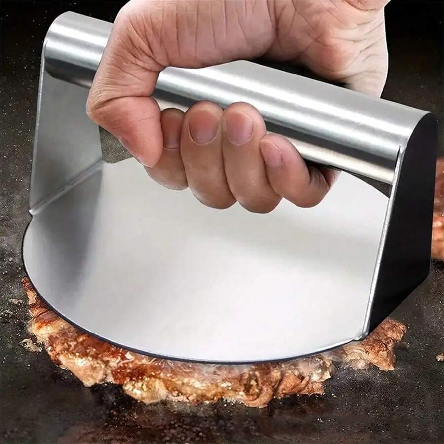1pc Stainless Steel Hamburger Meat Patty Maker, Hand Press Burger ...