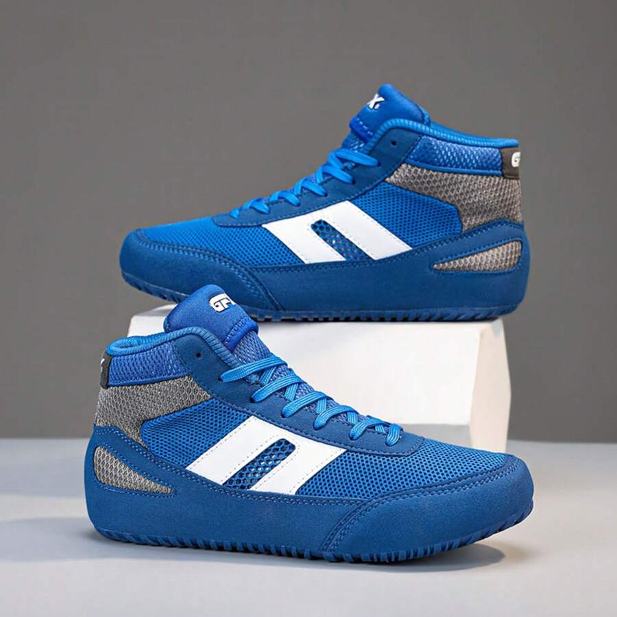 High Top Boxing Shoes For Men, High Top MMA Fighting Training Wresting ...