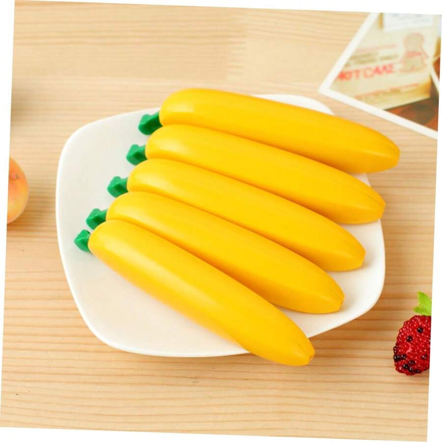 5/10PCS Novelty Banana Pen Fruit Ballpoint Pen Fun Retractable Pen Cute ...