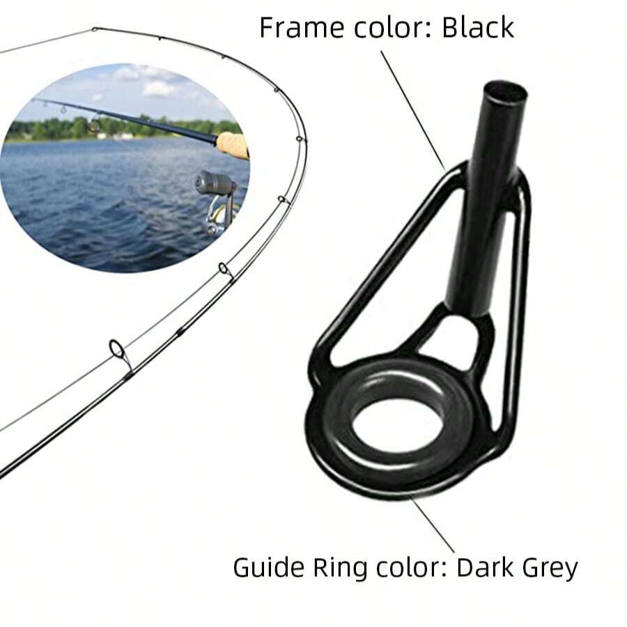 Fishing Rod Guide Repair Kit, 8 Sizes Tip Rings, Durable & Corrosion ...