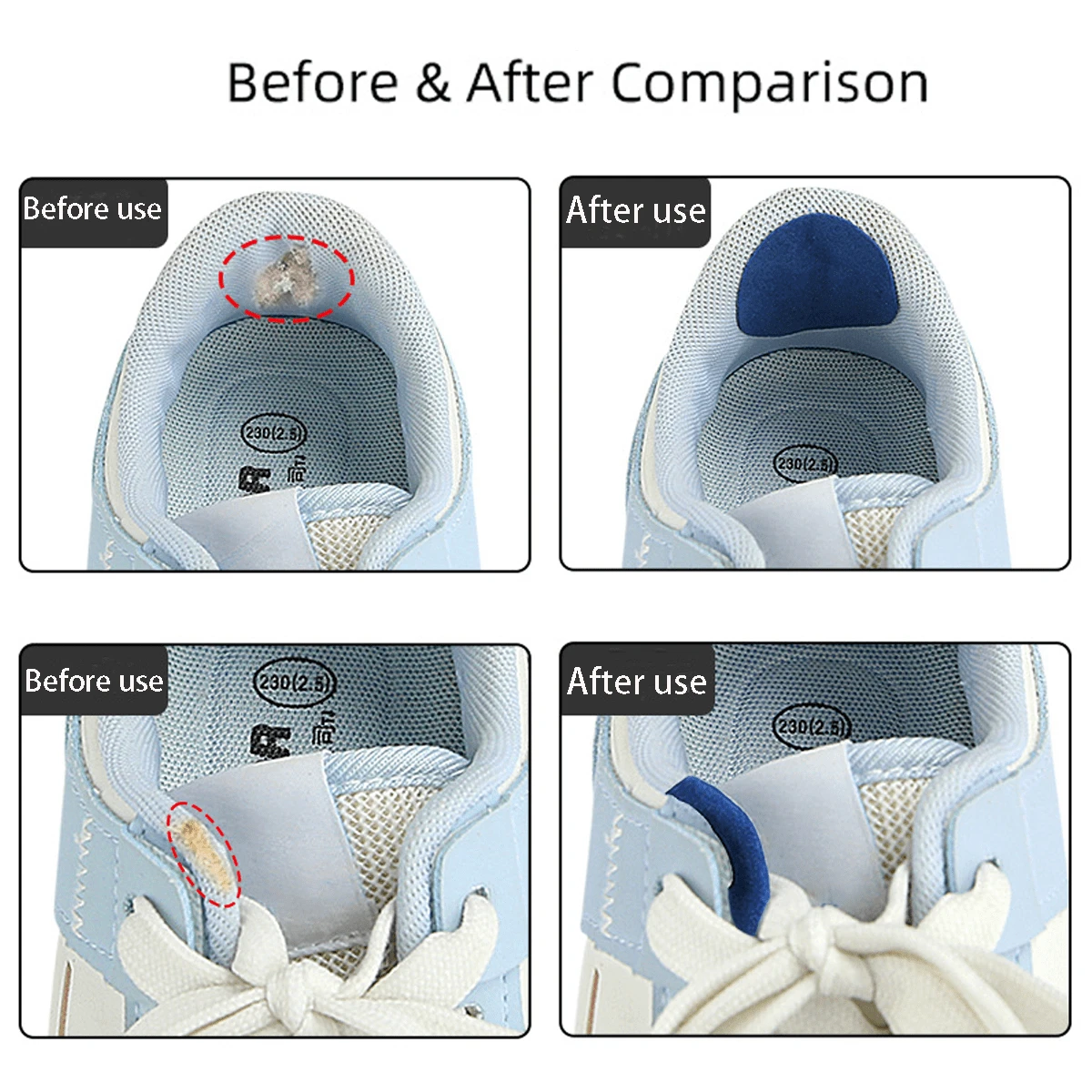 Shoe Heel Protector Patch, Oval Shape Cushion, Suitable For Women ...