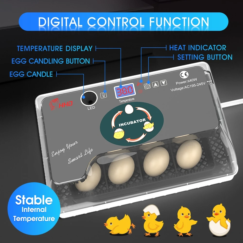 Smart Chicken Incubators For Hatching Eggs With Automatic Turner Small ...