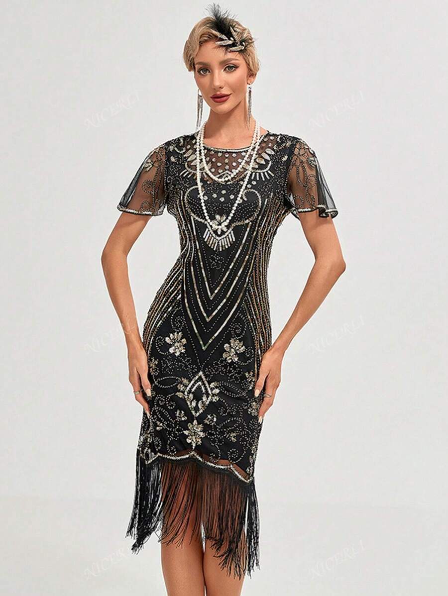 1920s Flapper Dresses For Women Great Gatsby Roaring 20s Dresses Sequin ...