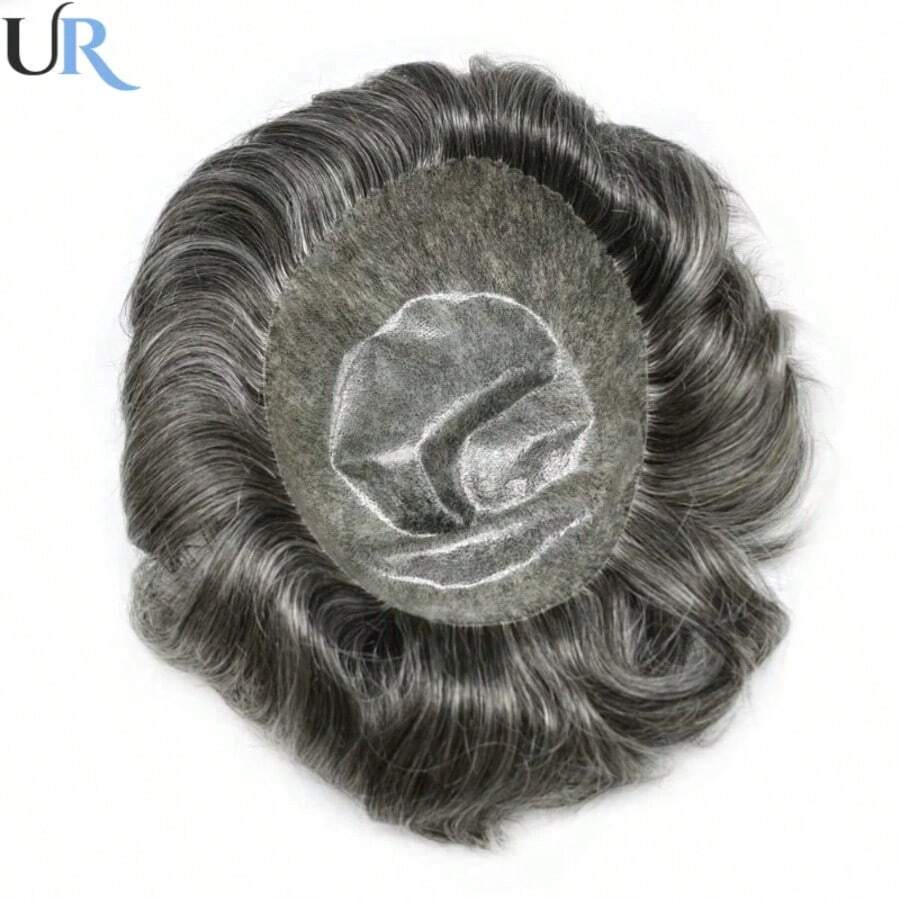 Durable 1B65 100% Human Hair Wig System, Fine Tube Implant Hair For Men ...