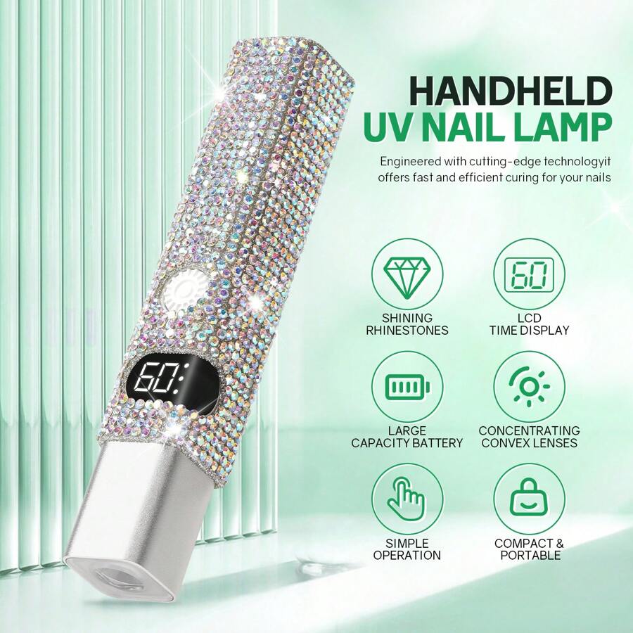 Handheld UV Light Mini Nail Light For Gel Nail Polish Portable LED Nail ...