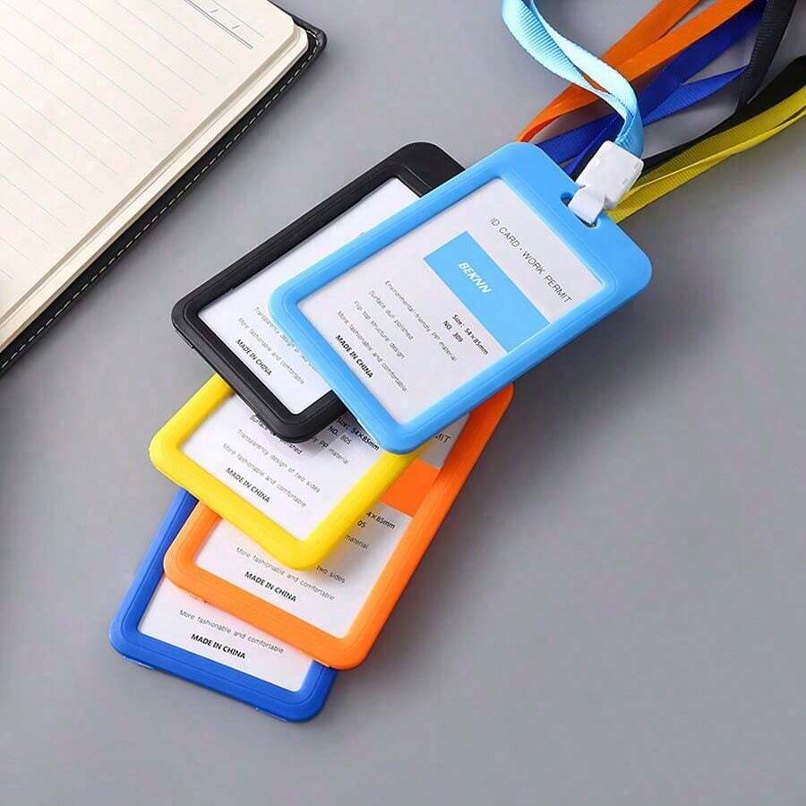 1pc Double-Sided Waterproof Transparent Work ID Badge, Employee ...