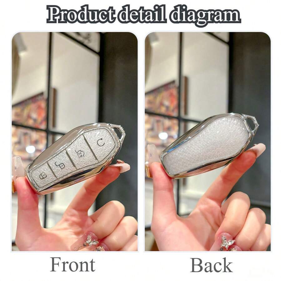 Cute TPU Car Key Smar Cover Case, Fit For BYD Song Plus ATTO 3 Dolphin Tang Dmi Han EV Qin Yuan ...