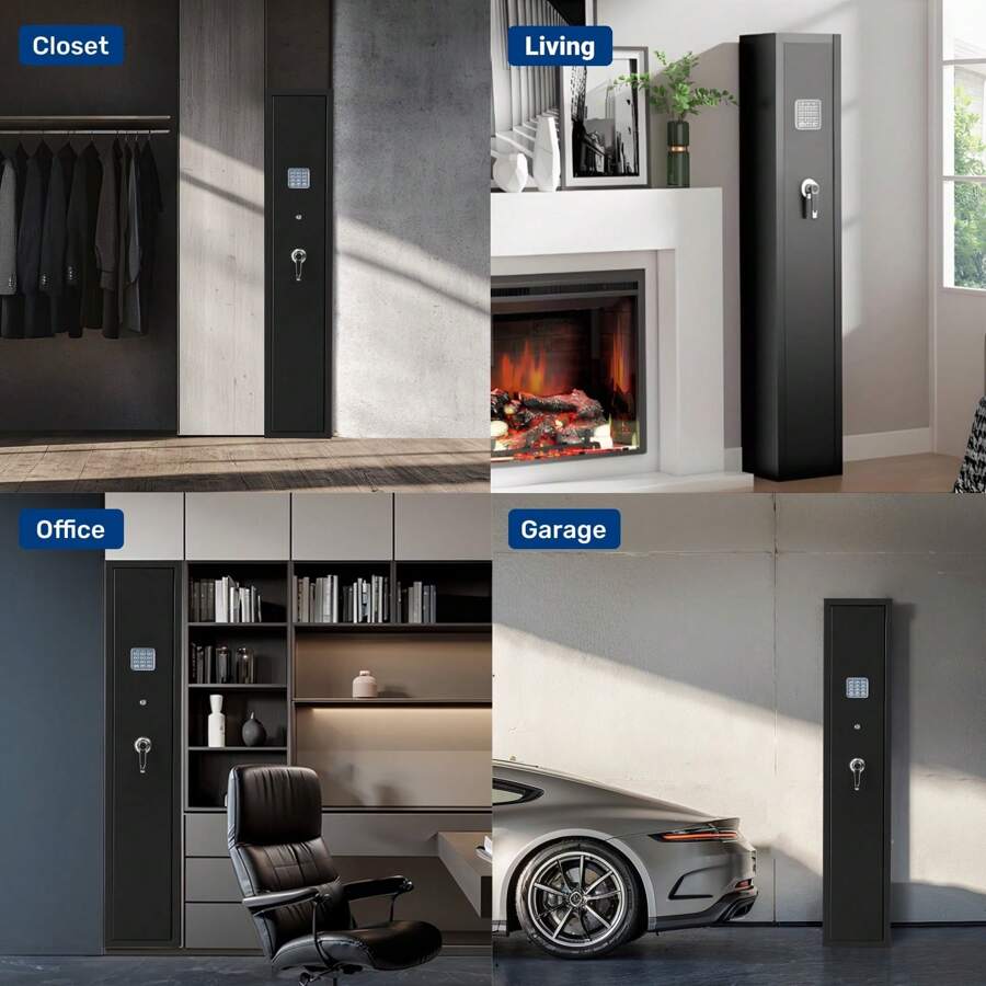 BlackSmith Keypad 3 Rifle Safe Long Gun Safe For Home Rifle Pistols ...