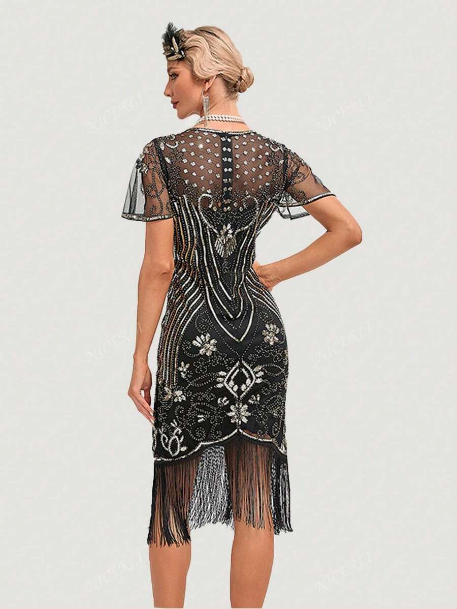 1920s Flapper Dresses For Women Great Gatsby Roaring 20s Dresses Sequin ...