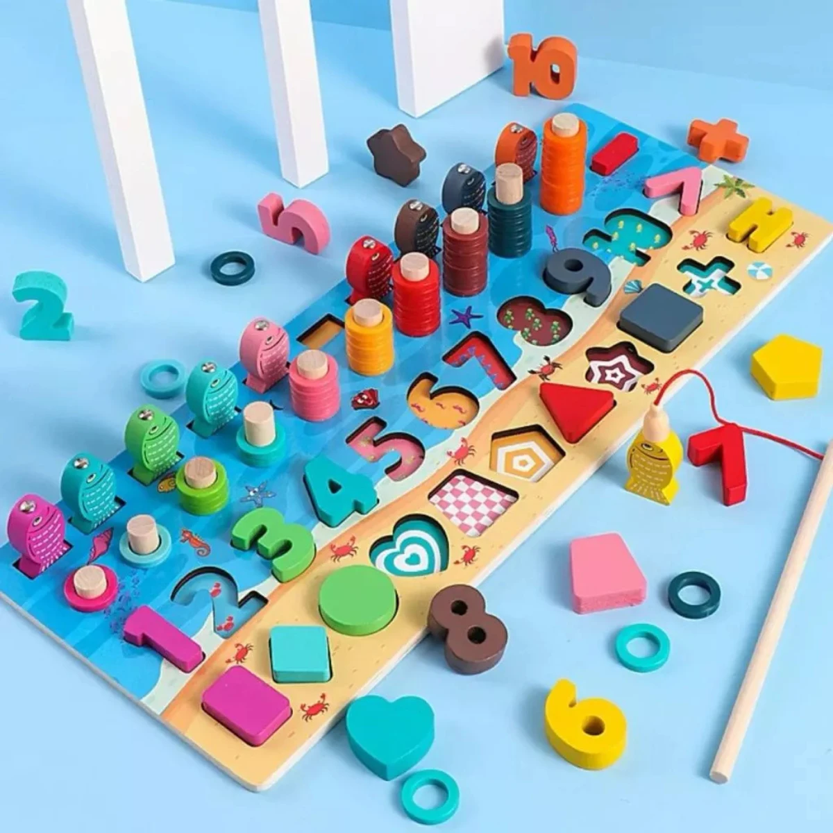 Educational Toy Abacus Wood Pedagogical Montessori Didactic Numbers ...