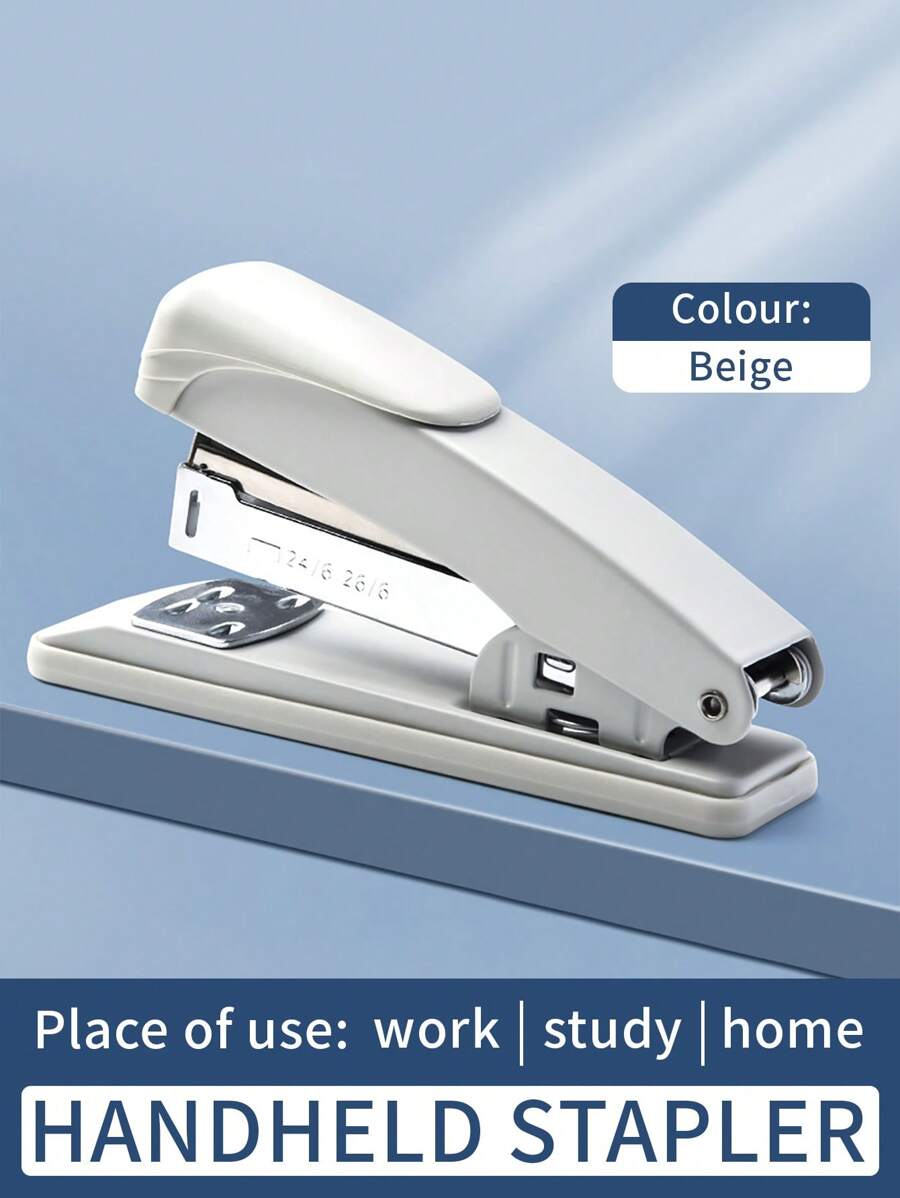 1pc Gray Simple Manual Office Stapler, Compact Stapler For Business ...