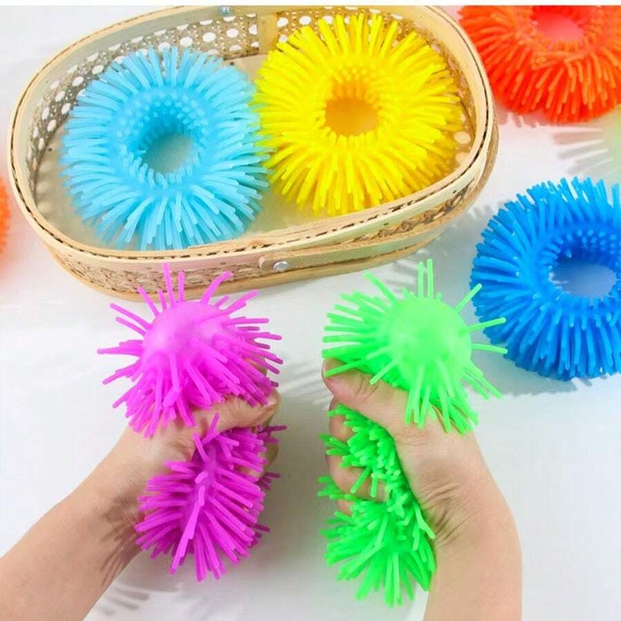 Creative Big Hand Grip Squeeze Ball Toy, Furry Shaking Inflatable TPR ...