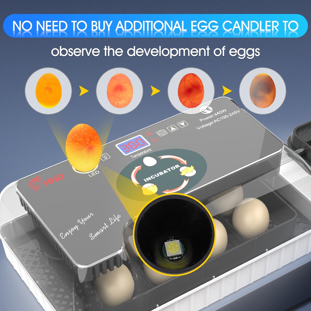 Smart Chicken Incubators For Hatching Eggs With Automatic Turner Small ...