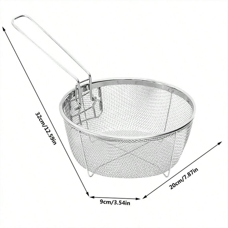 French Fries Basket Stainless Steel Fry Baskets With Handle Deep Fryer ...