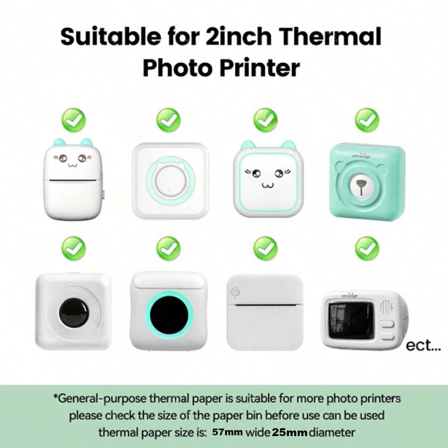 T02 Transparent Adhesive Thermal Sticker Paper, Pink/Blue/Cyan On Clear ...