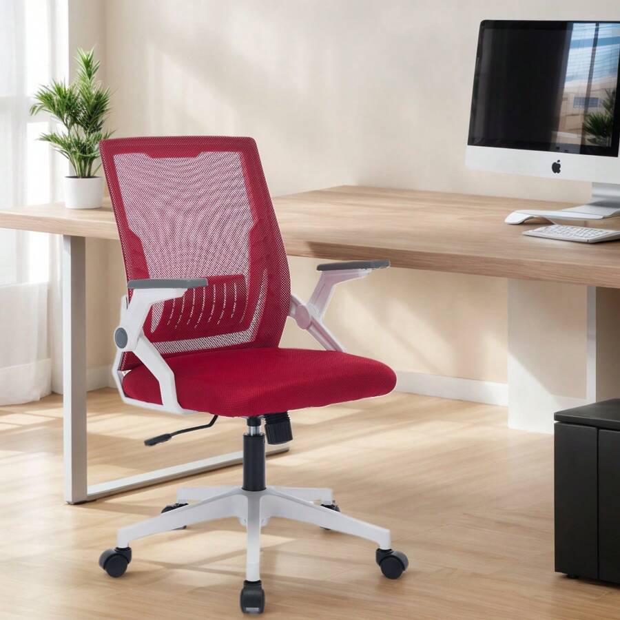 Office Chair With Flip-Up Armrests Ergonomic Computer Desk Chair ...