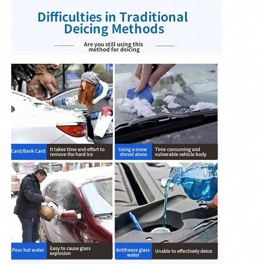 H4Cacle Car Melting Snow De-Icer Car Windshield Snow Gods Anti-Icing ...