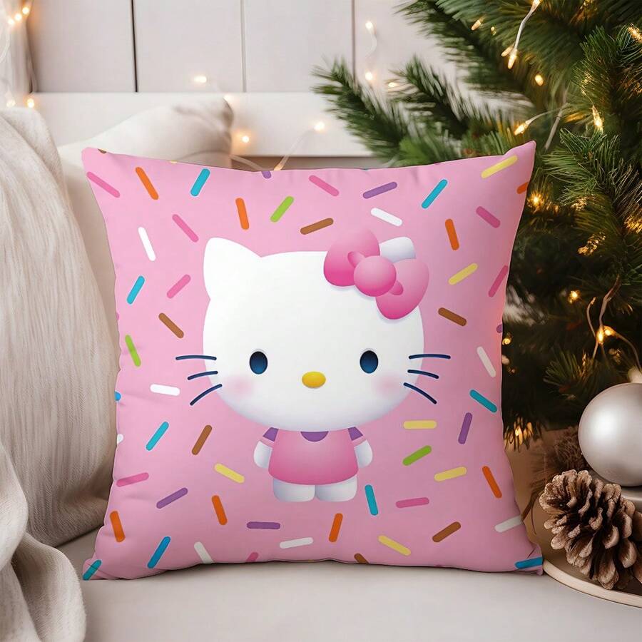 Sanrio 1pc/4pcs Sanrio Hello Kitty Throw Pillow Covers - 45X45 Cm, Soft ...