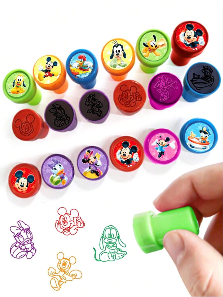 Disney 12Pcs/Set Disney Stamp Set Mickey Mouse Mickey Minni Donald Duck ...