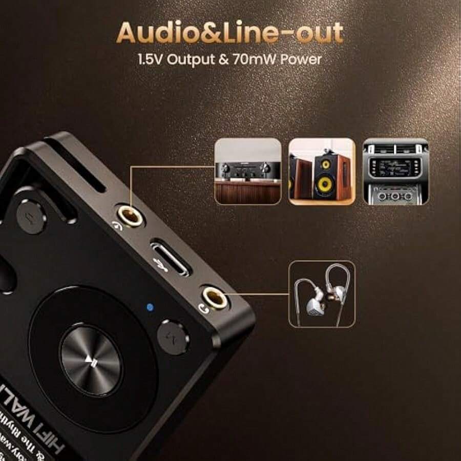 Hi-Res Audio DAP MP3 Player Bluetooth Lossless FLAC DSD DAC Line Out ...