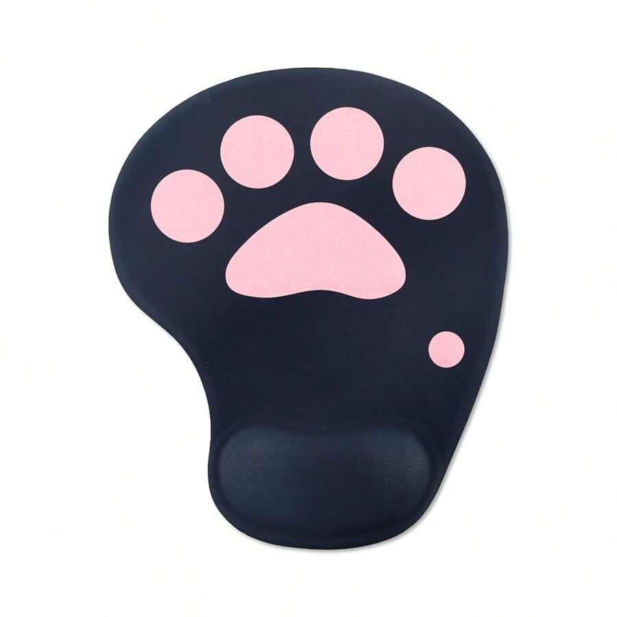 Ergonomic Cat Paw Mouse Pad With Gel Wrist Support - Cute 3D Design ...