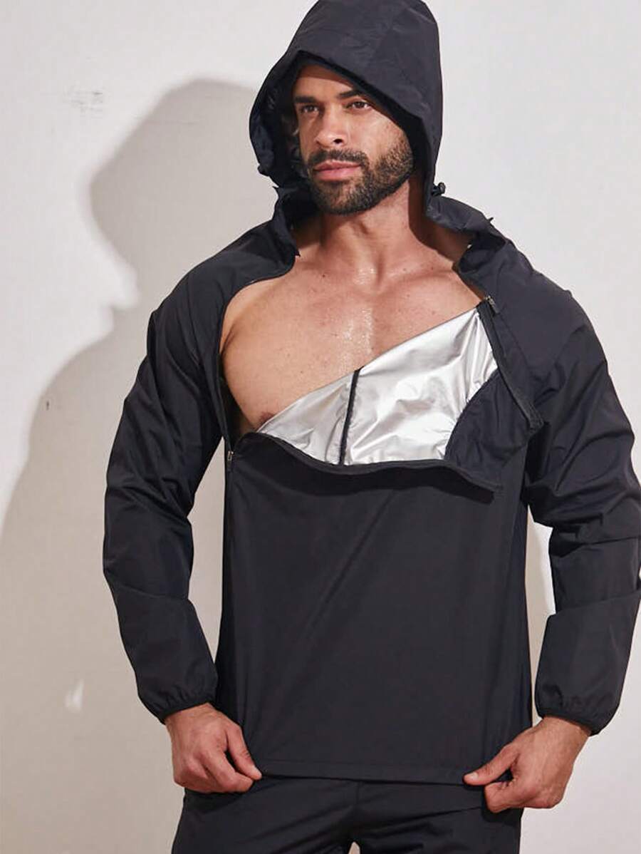 Men's Professional Sweat Suit Gym Fitness Sauna Sweat Enhancing Outfit ...