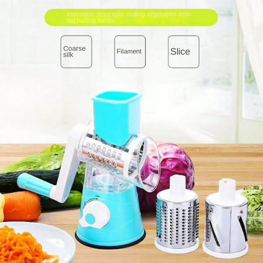 Household Kitchen Slicer Shredder Multi-Function Manual Cutter Rolling ...
