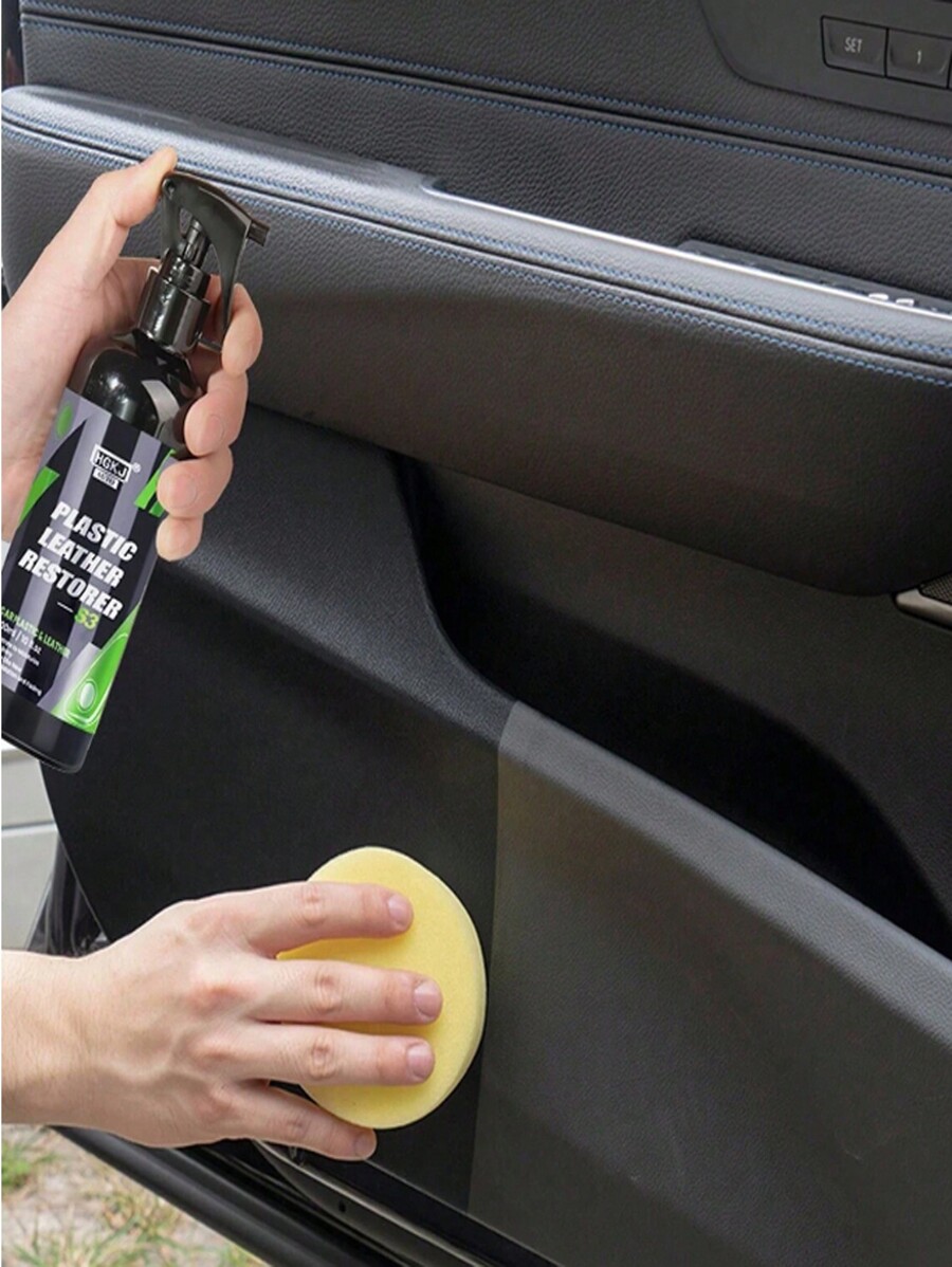HGKJ HGKJ Plastic Leather Restorer Interior Trim Seat Polish Shine Renovator Black New Color ...