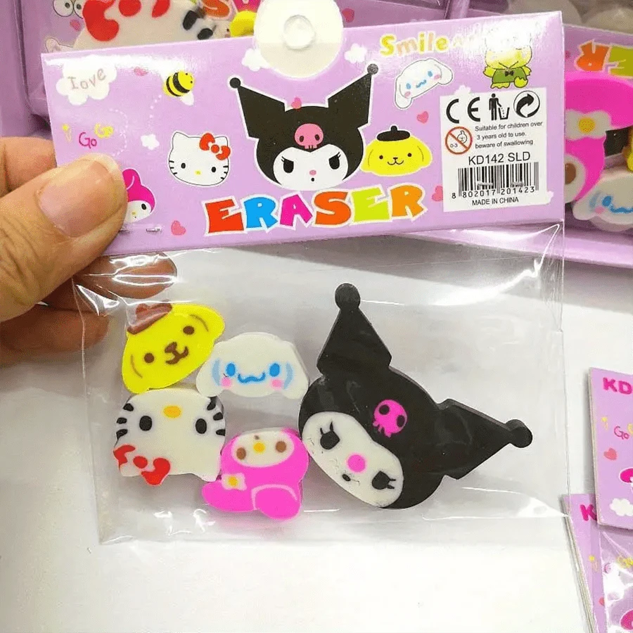 Sanrio 5 Pieces Sanrio Hello Kitty Erasers, Student Exam Art Drawing ...