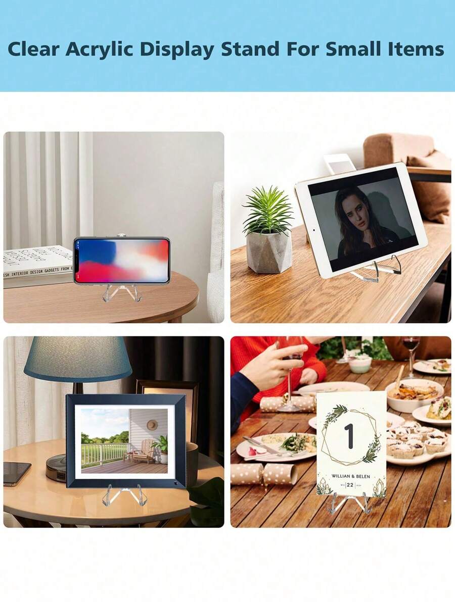 20Packs Card Display Stand Card Stand Trading Card Stand Mini Clear ...