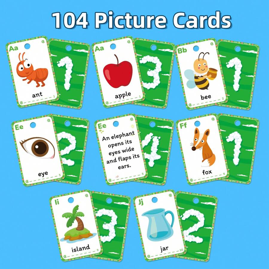 104Pcs Word Builder Games Phonics Flash Cards, Cartoon Sight Words ...