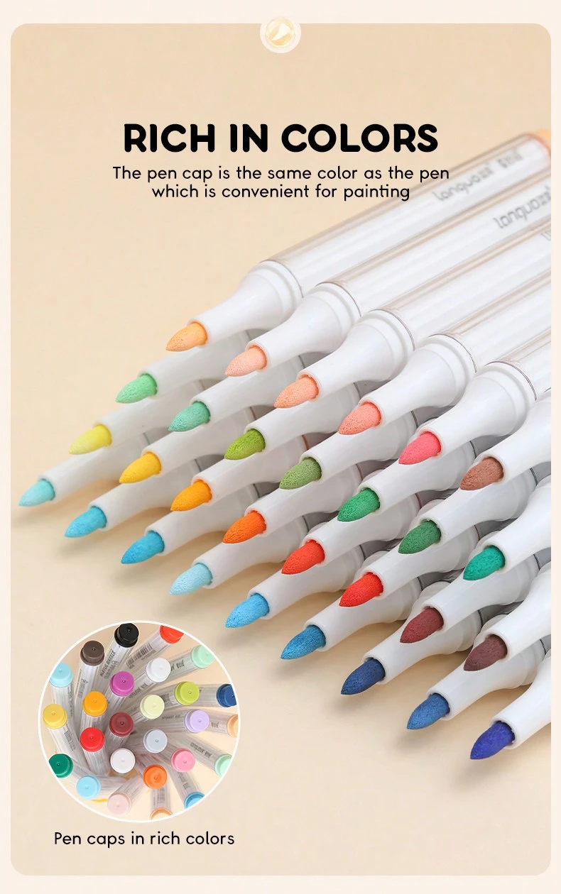 Blue Acrylic Marker Pens With Soft Tip, Blend Colors, Large Capacity ...