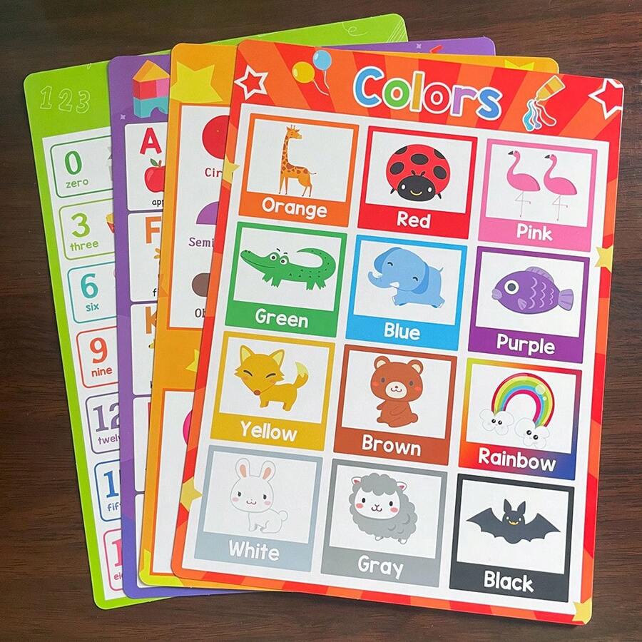 20 English Learning Posters Set Words Flashcards Educational For ...