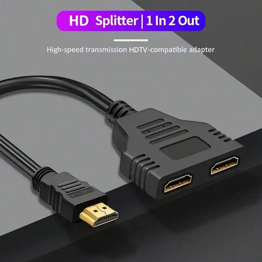 HDTV Cable Distributor 1-In-2 Output HDTV Adapter Cable With 1 To 2 ...