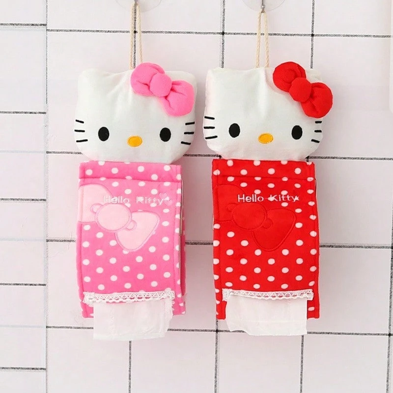 Sanrio Set di fazzoletti Sanrio Kitty in morbido tessuto con gattino Kt ...