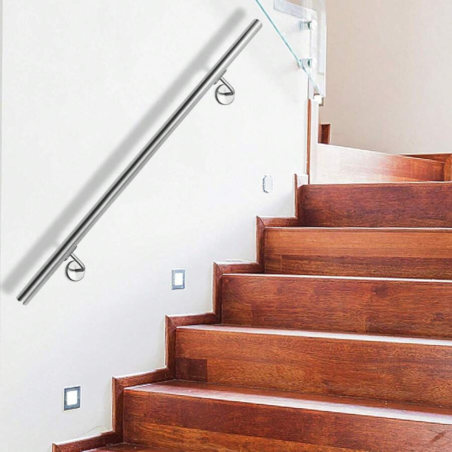 YARDIN Railing Stainless Steel 60 -200cm Wall Handrail Stainless Steel ... YARDIN Railing Stainless Steel 60 -200cm Wall Handrail Stainless Steel ...