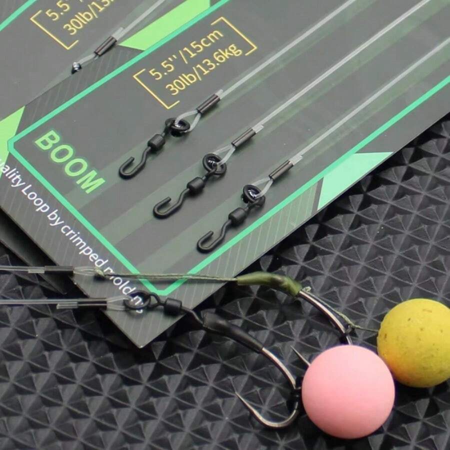 Carp Fishing Line Hooklink Crimped Booms Section For Set Up Combi Rig ...