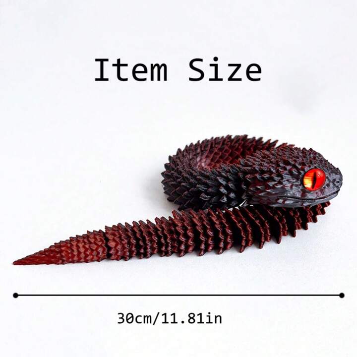 2025 New 3D Printed Snake Animals Viper, 3D Printed Articulated Snake ...