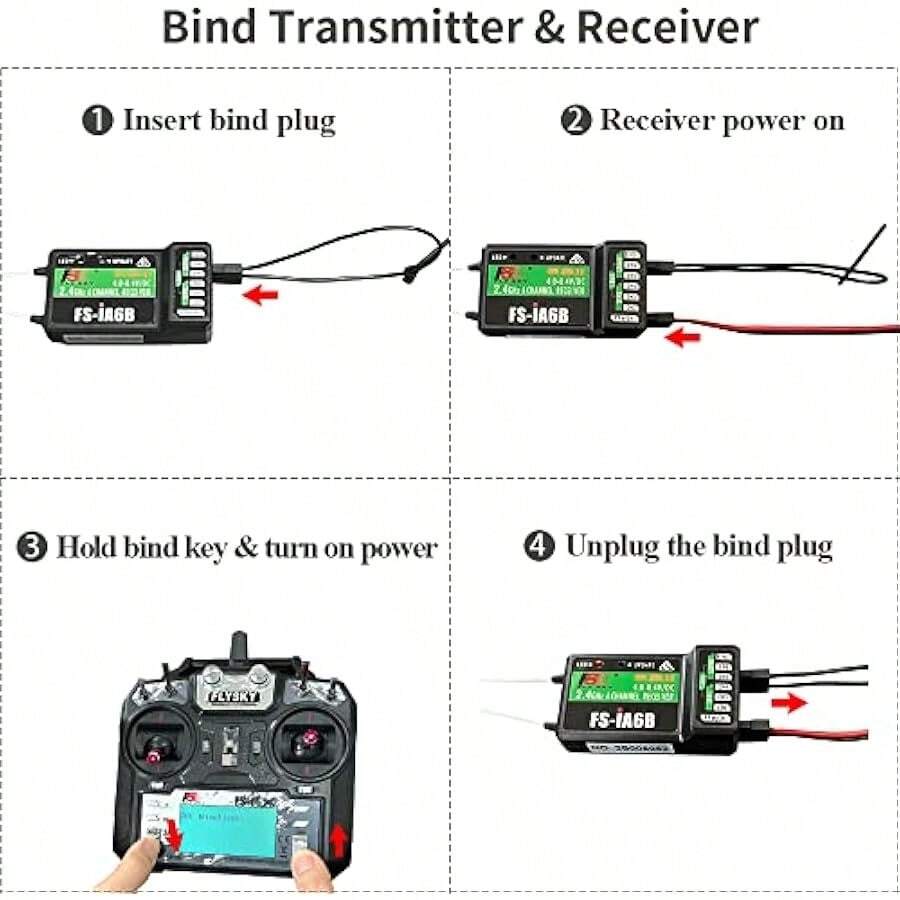 10 Channel 2.4GHz RC Transmitter Controller FS-I6X With FS-IA10B Recer ...