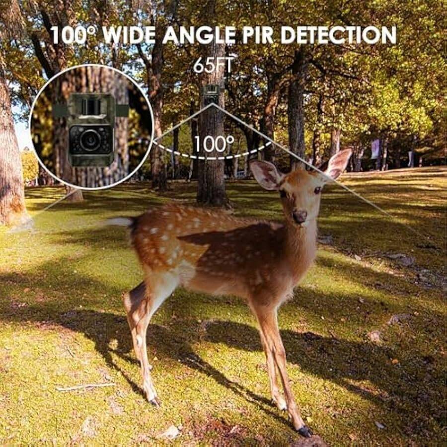 48MP 30FPS WiFi Bluetooth Trail Camera Night Vision Motion Activated ...