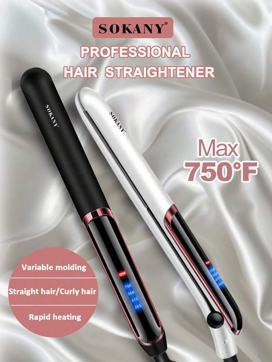 SOKANY Hair Straightener Hairdressing Styling LED LCD Sliding Screen Splint Household Straight ...