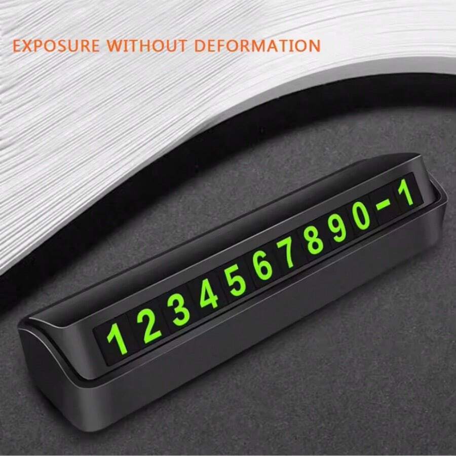 Car Temporary Stop Sign Temporary Parking License Plate Portable Light ...