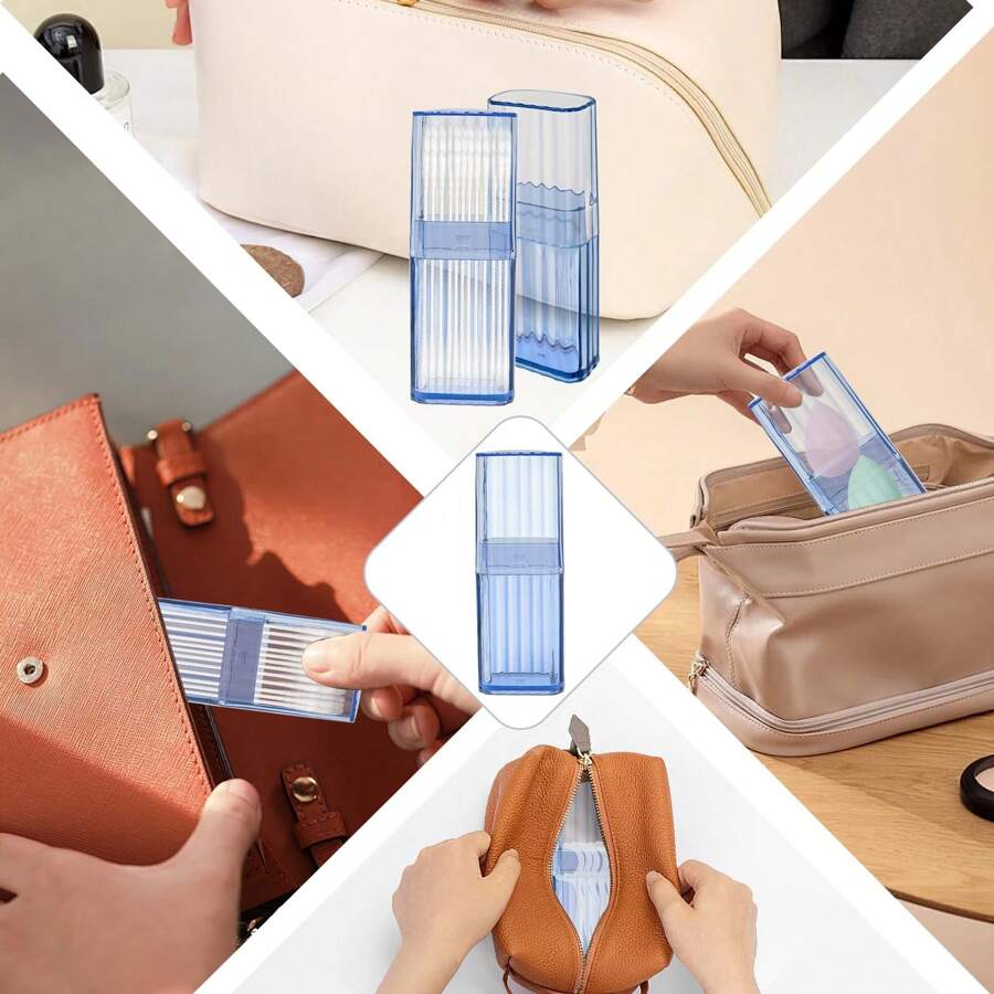 Cleaning Swab Holder, Clear Plastic Flosser Dispenser With Lid ...