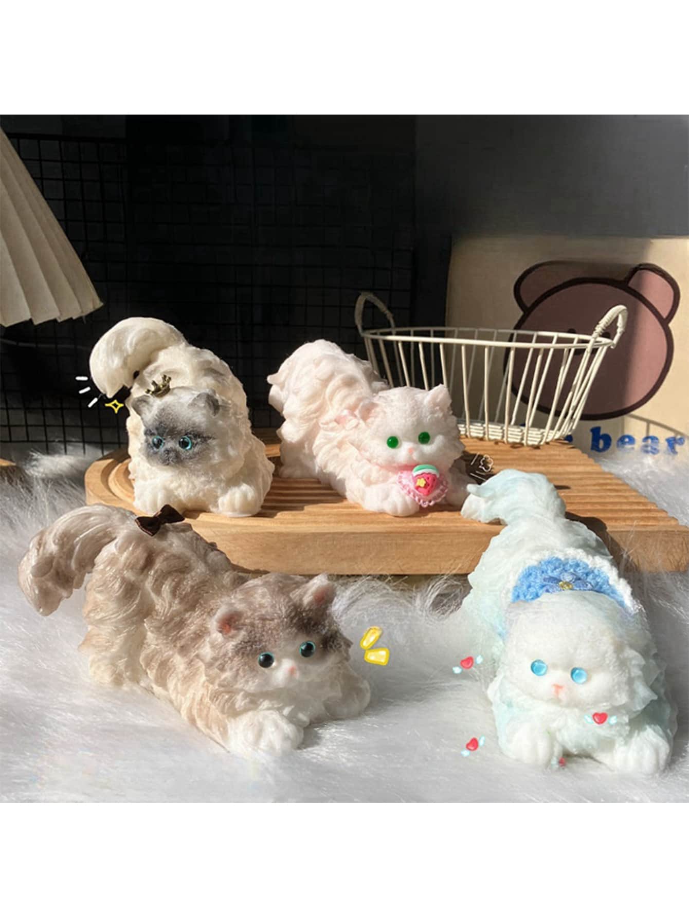 Realistic Cat Squeeze Stress Relief Doll, High Aesthetic Kawaii Girl ...