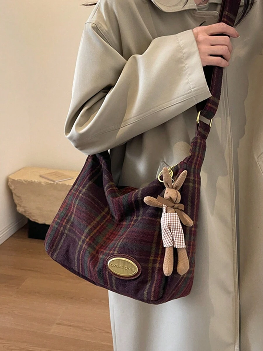 Women's Slanting Shoulder Bag Crossbody Bag Crescent Moon Bag Collision ...