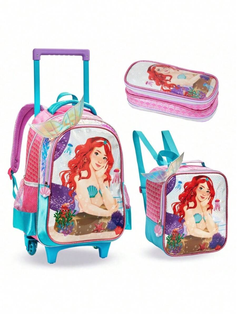 Reinforced Mermaid Backpack Kit For Women And Children With Wheels for ...