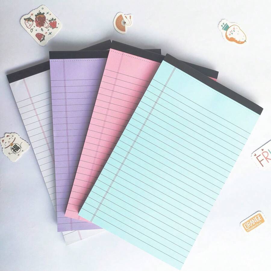 4 Packs Office Legal Pads, 5in X 8in, Narrow Ruled)), Narrow Ruled, 50 ...
